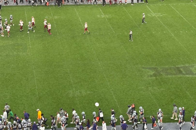 Kansas State and Iowa States players struggle to see field lines as ...