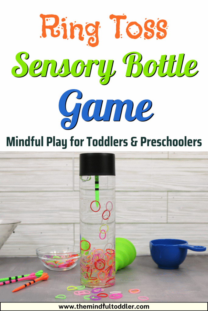 Fun Ring Toss Sensory Bottle for Toddlers and Preschoolers