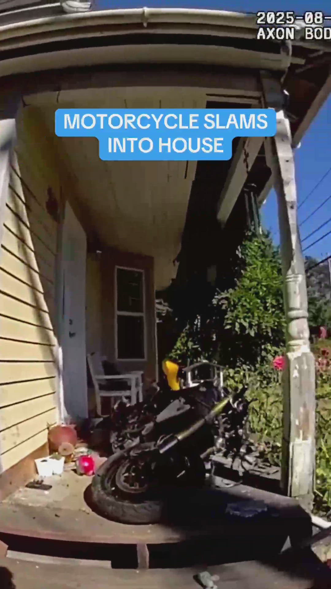 Convicted felon crashes motorcycle into home in Pierce County