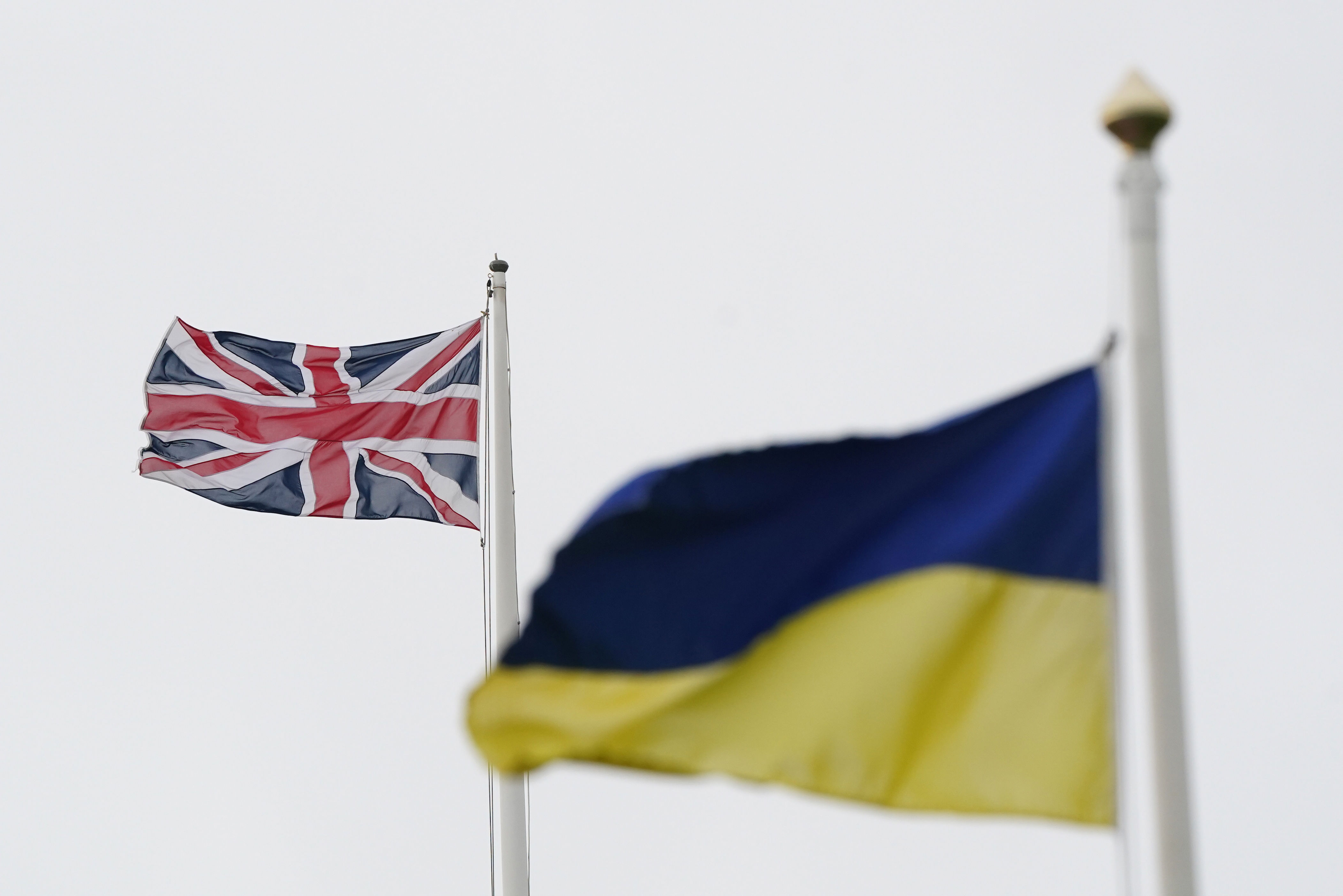 Flying Ukraine flags ‘a visible symbol of UK’s unwavering support ...