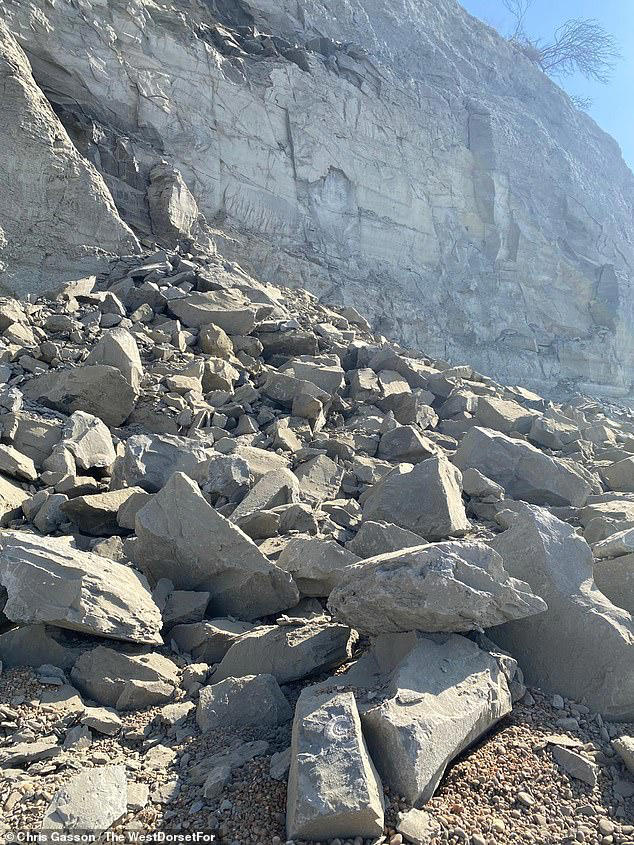 Moment massive rockfall sends '5,000 tonnes of earth' tumbling off ...