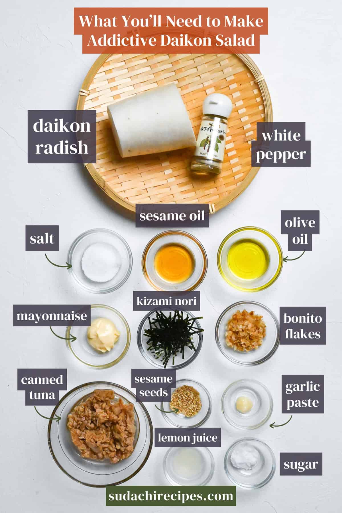 Addictive Daikon Salad (Izakaya Style)