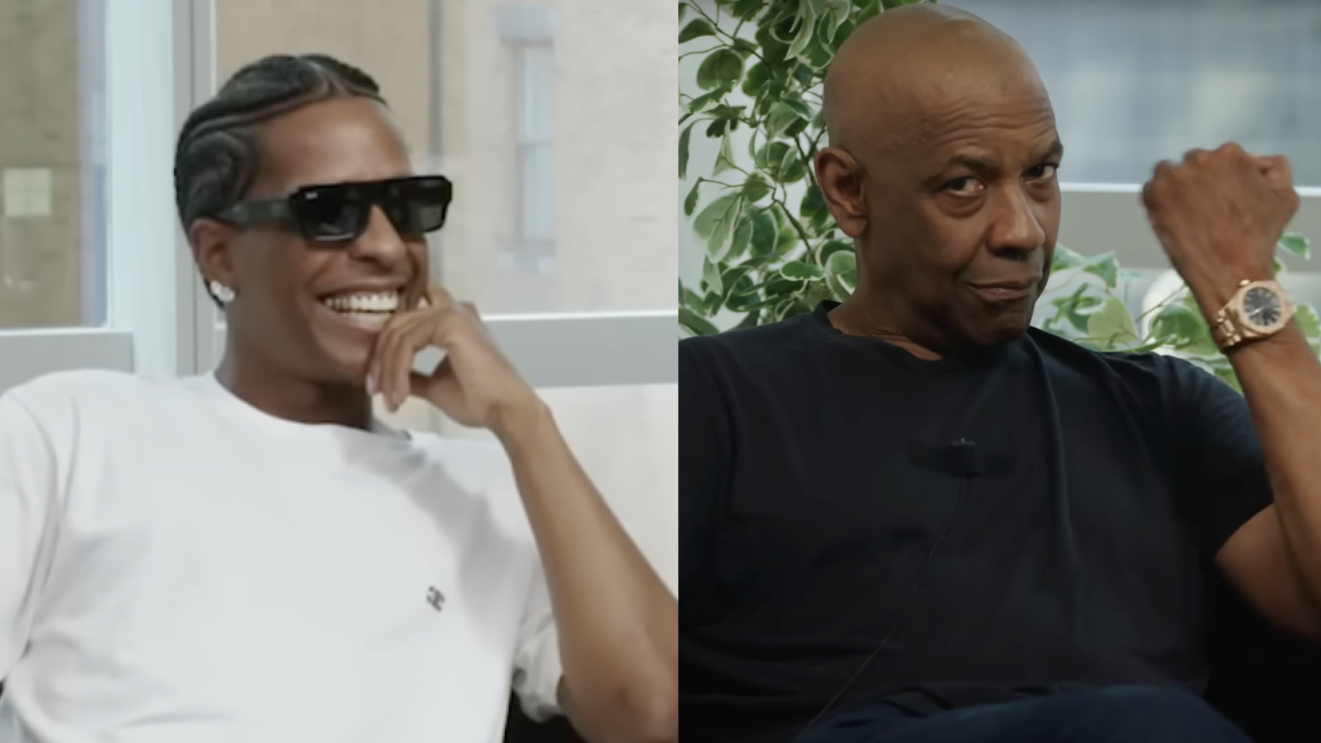 Denzel Washington Robs ASAP Rocky Mid-Interview: 'That Watch Is Gone'
