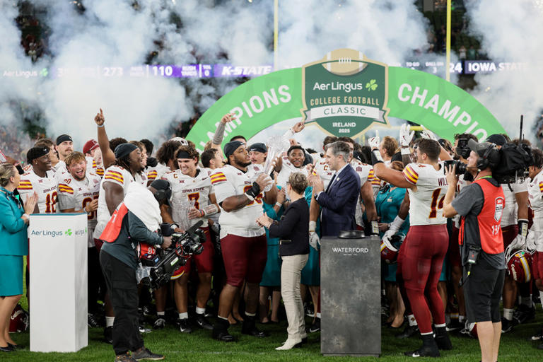 In pics: Aviva Stadium hosts US College Football Classic as Iowa State ...