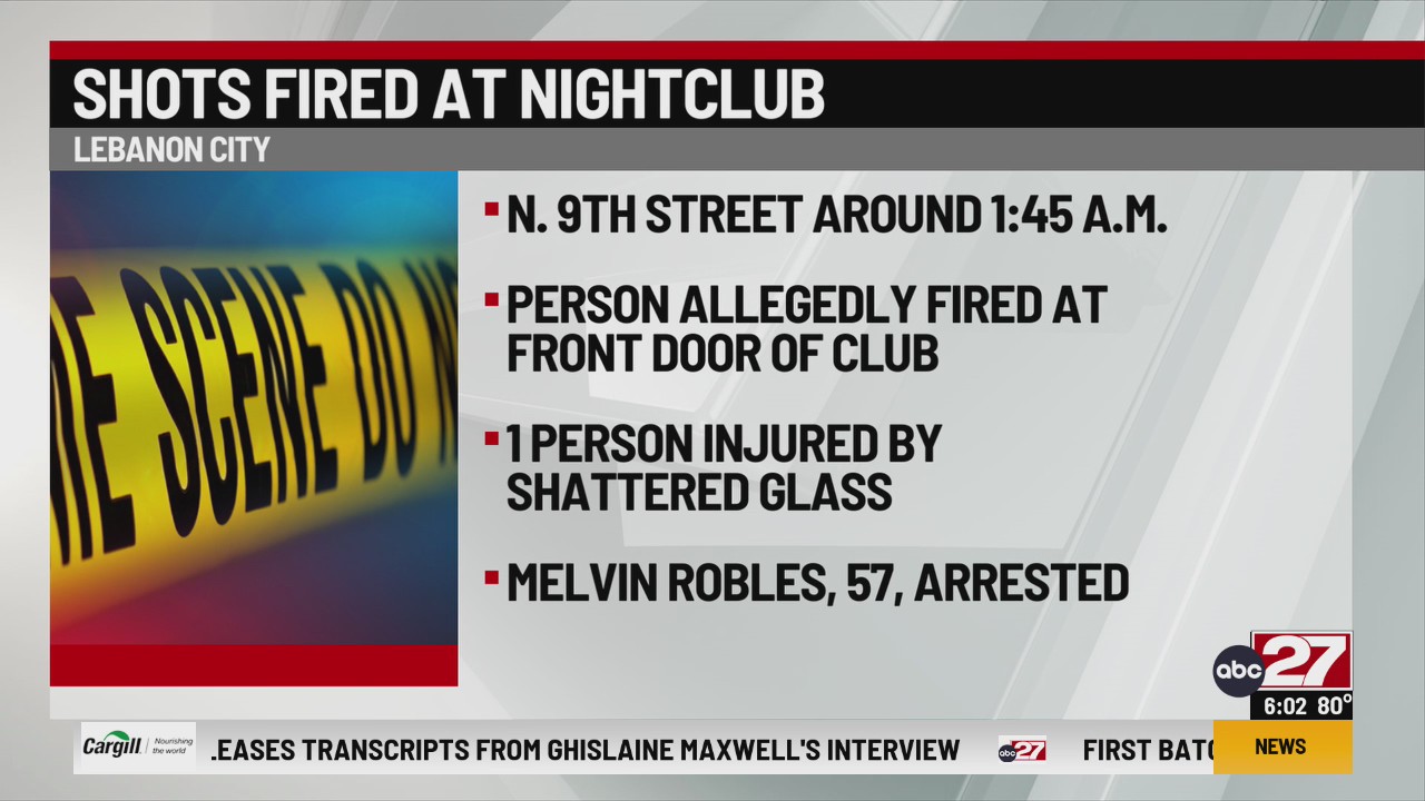 Man arrested after firing shotgun at Lebanon nightclub; one injured