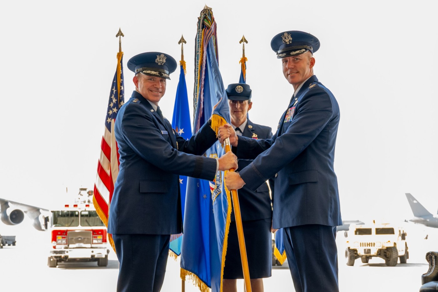 Brandon Shroyer takes command of 60th Air Mobility Wing