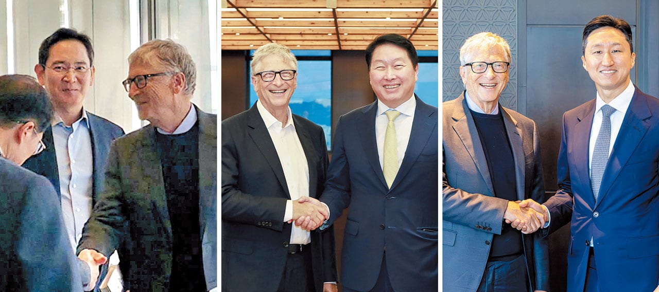 Bill Gates meets Samsung, SK, HD Hyundai chiefs to discuss cooperation