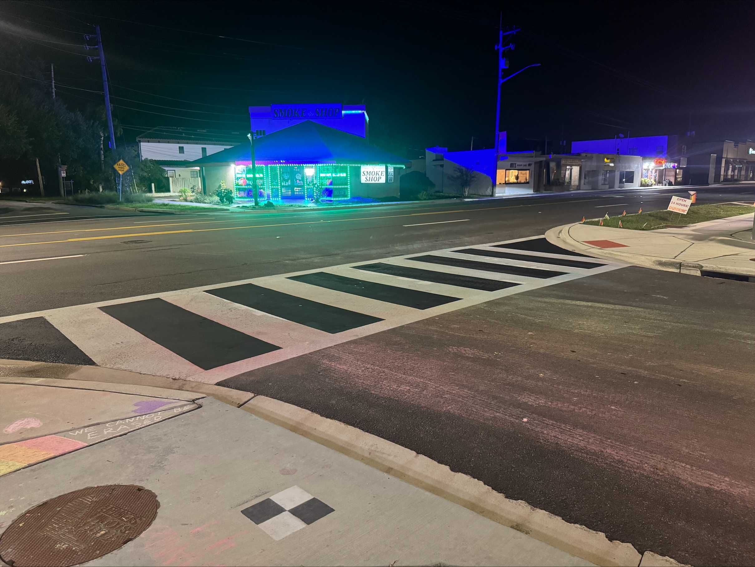 FDOT removes protest rainbow stripes from crosswalk near Pulse