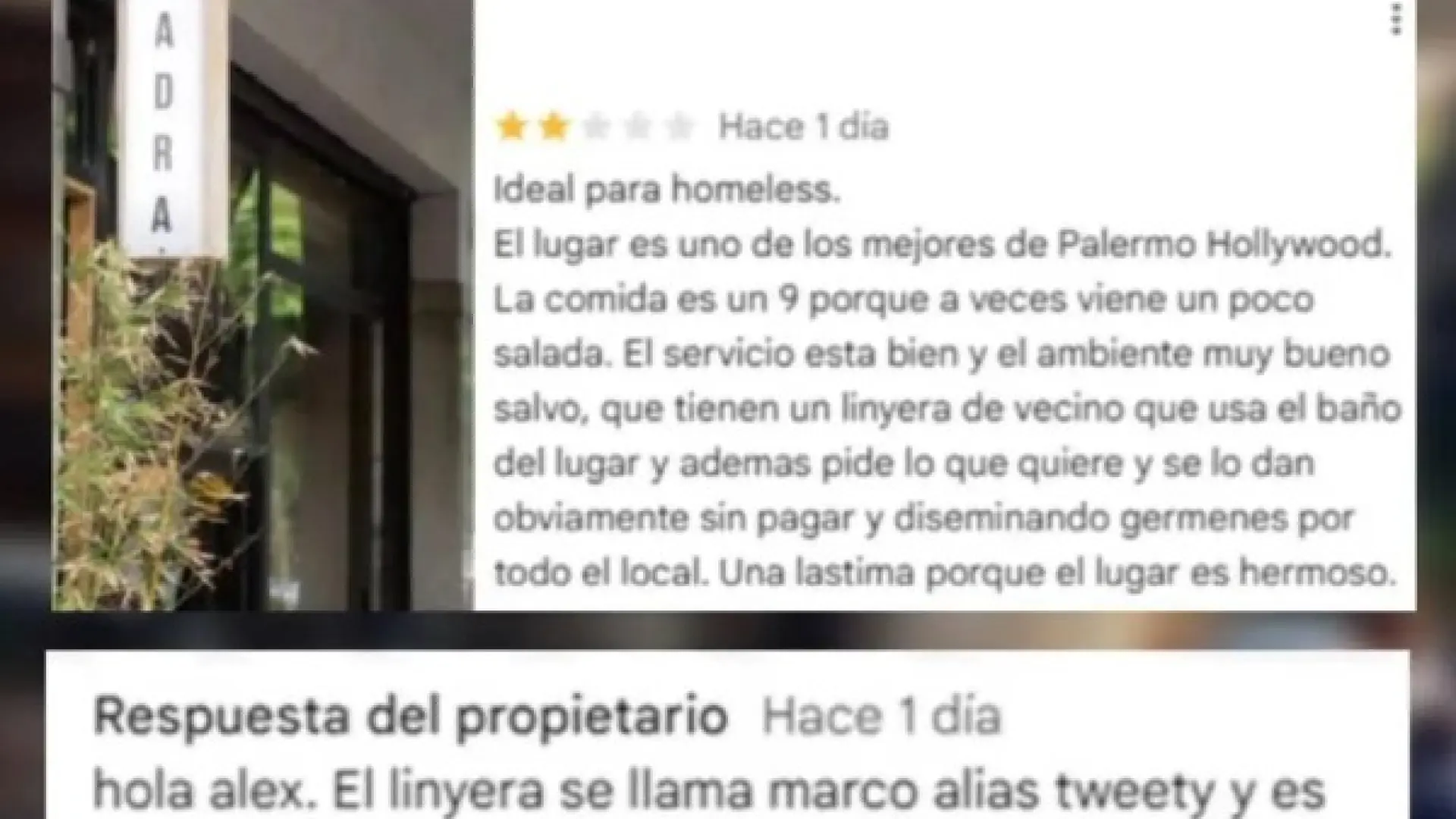 La aplaudida respuesta de un restaurante a un cliente que dejó una mala ...