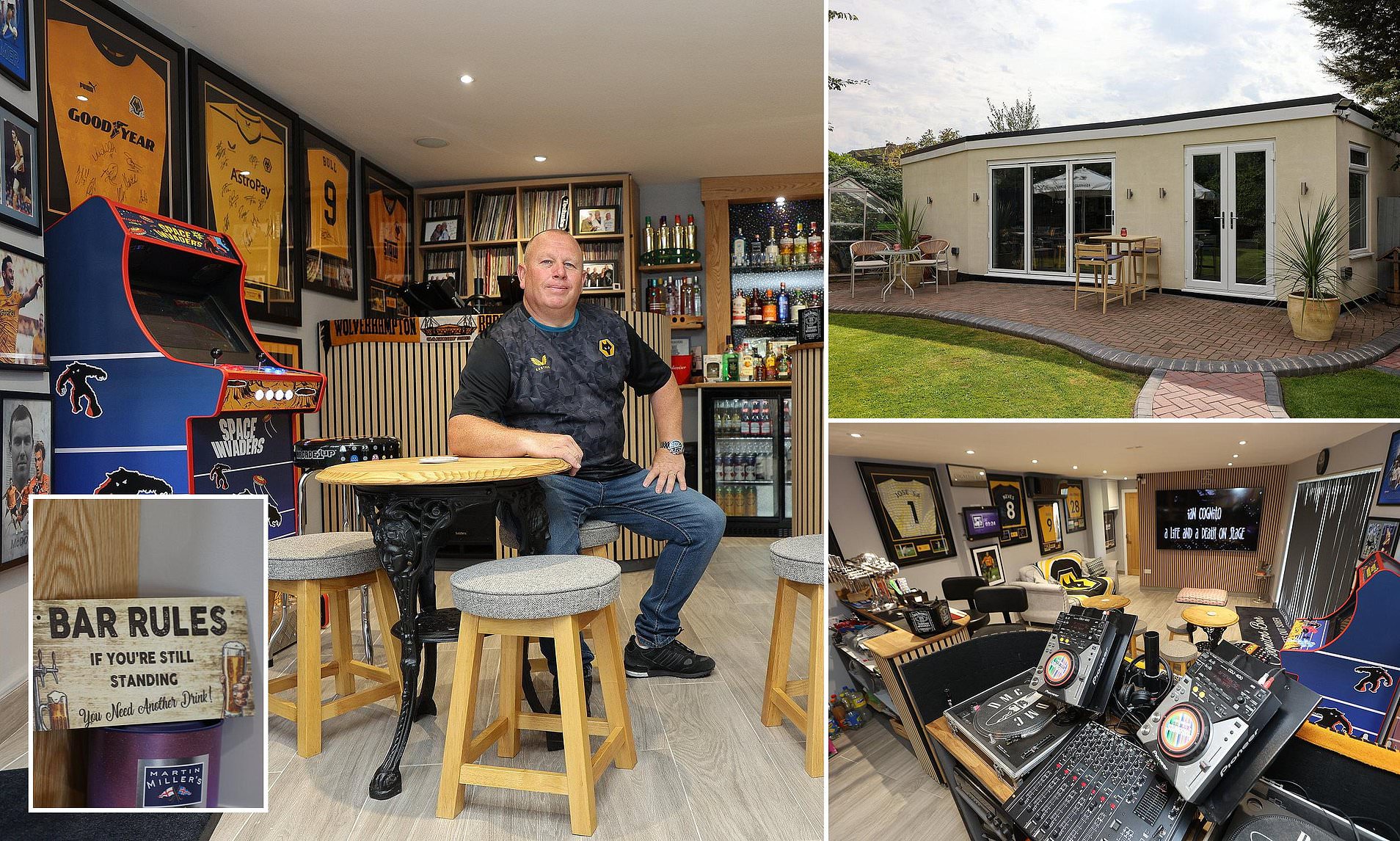 Father who spent £20,000 building his own sports bar scoops Britain's ...