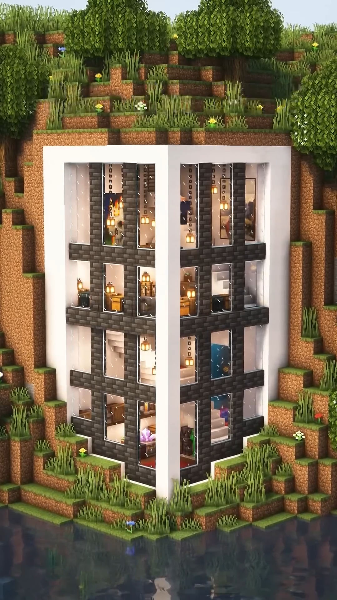 Mountain Base Build in Minecraft