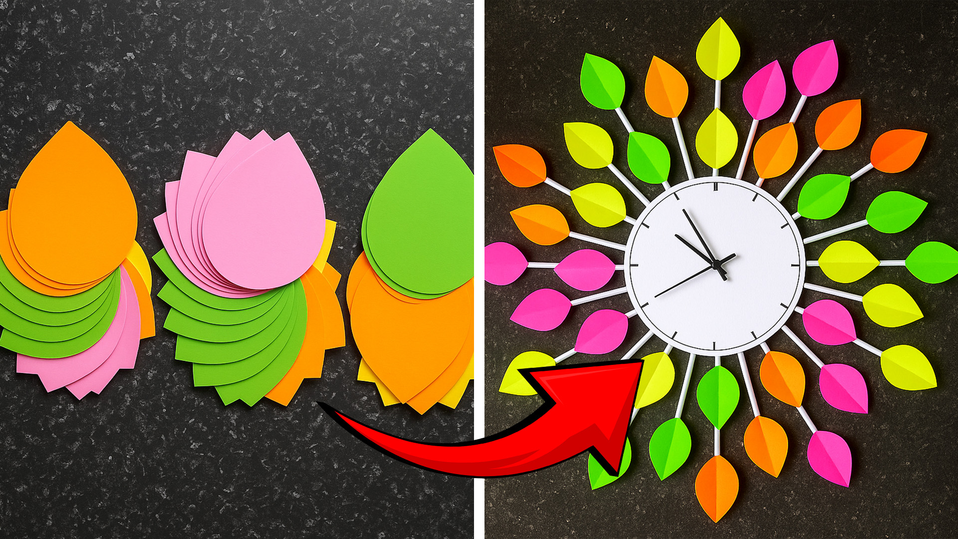 DIY Paper Wall Clock Decor