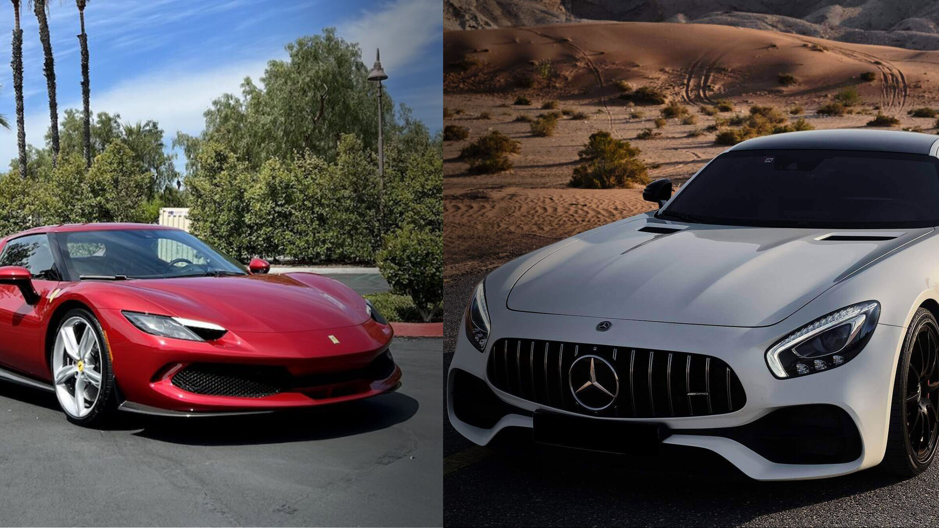 Ferrari 296 GTB vs Mercedes AMG GT S