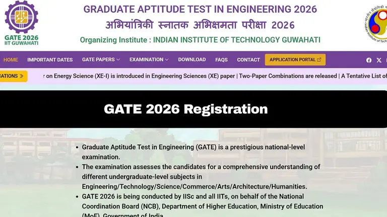 GATE 2026 Registration Closes Tomorrow At gate2026.iitg.ac.in; Check ...