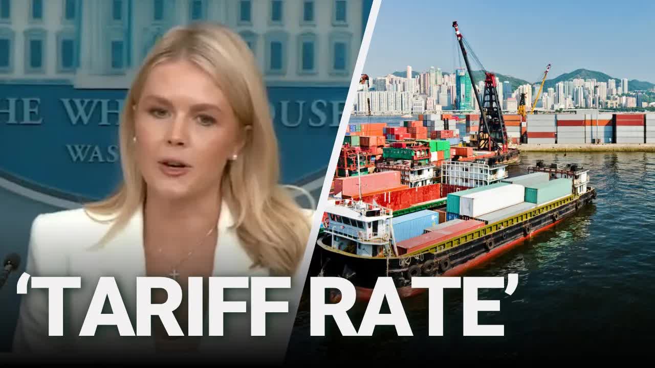 Press Sec. Leavitt: "A reciprocal tariff rate that he believes is ...