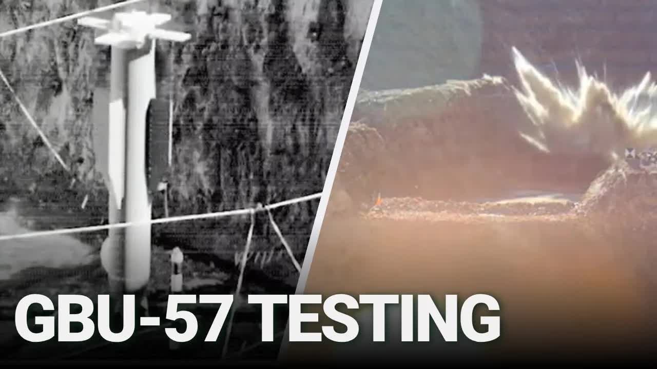 gbu-57 mop bomb: massive ordinance penetrator weapon test