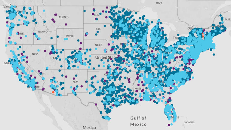 Map shows states where drinking water is contaminated with most PFAS
