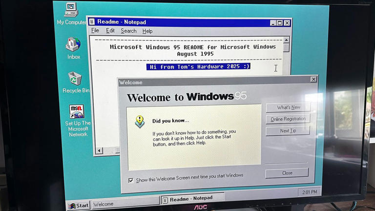 Get Linux on your ancient 486 Windows 95 desktop using WSL9x