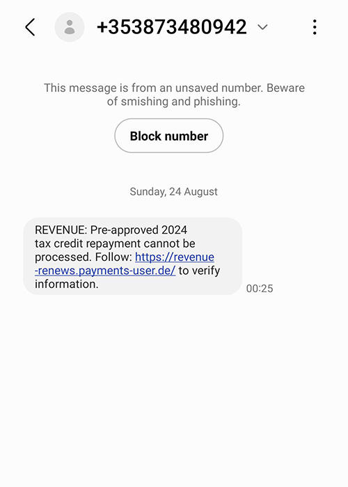 Urgent warning as new scam text message doing the rounds