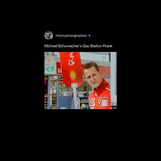 When Michael Schumacher Pranked People At A Gas Station
