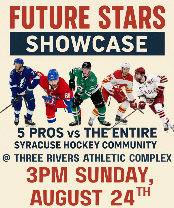 Daniel Walcott and local hockey pros raising money for Lysander hockey rink