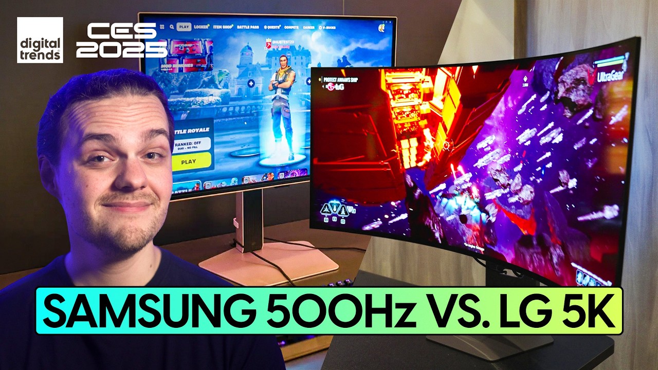 Gaming monitors evolve with Samsung 500Hz and LG 5K ultrawide