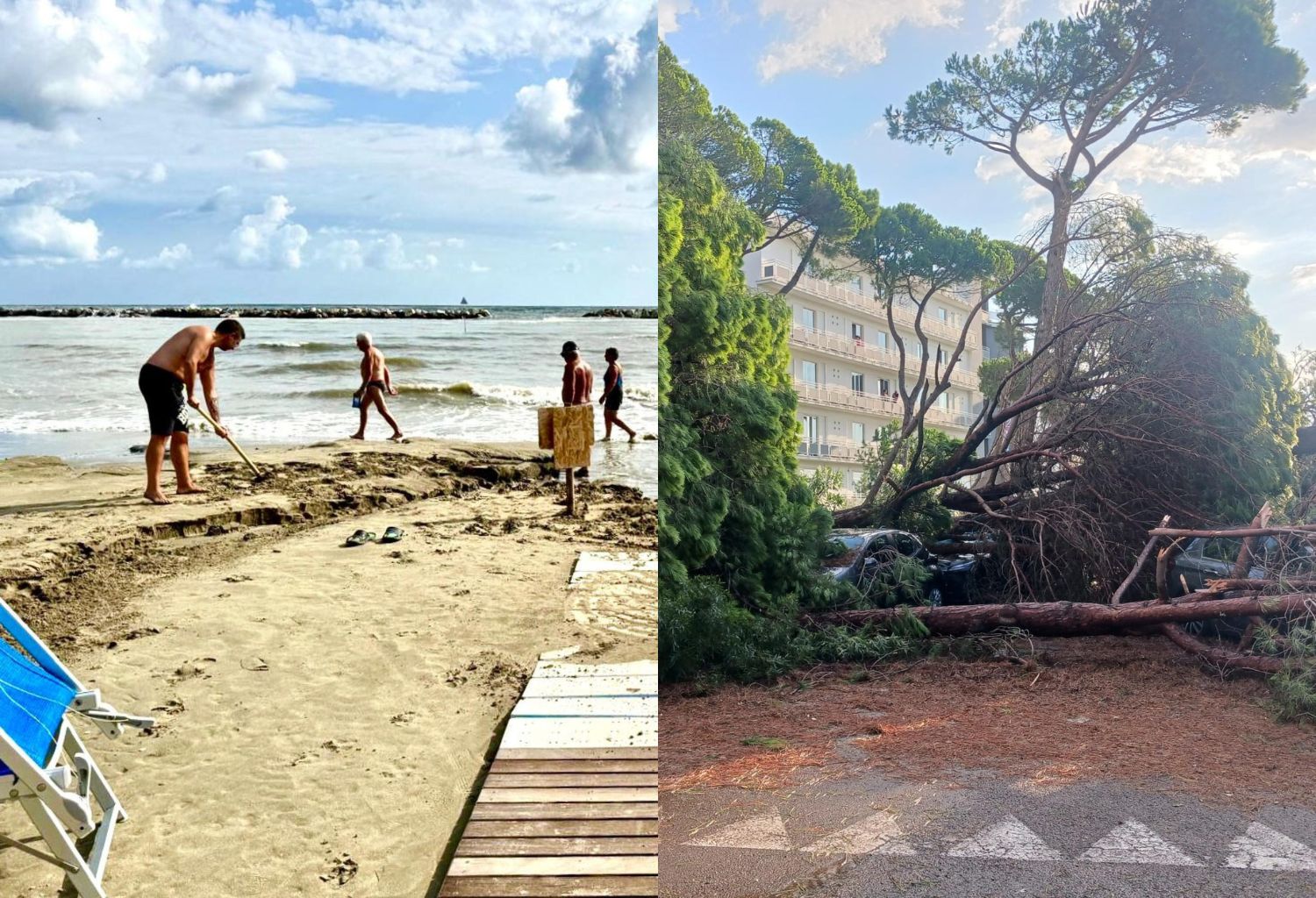 La Romagna si risveglia sotto grandine e temporale, a Cervia e Rimini ...
