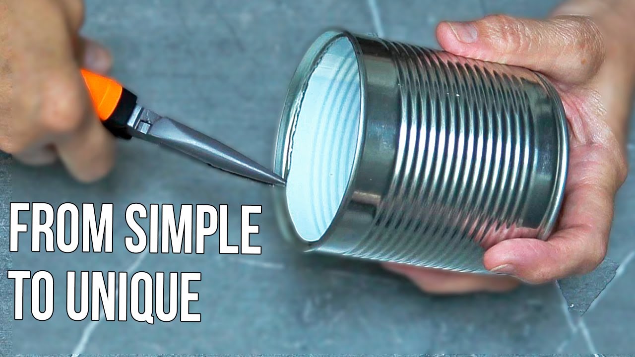 Tin Can Upcycled with Stunning Technique