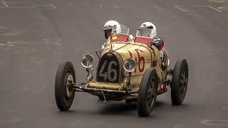 Pre-War Vintage Cars on Nürburgring Nordschleife | Bugatti, BMW, Fiat, MG