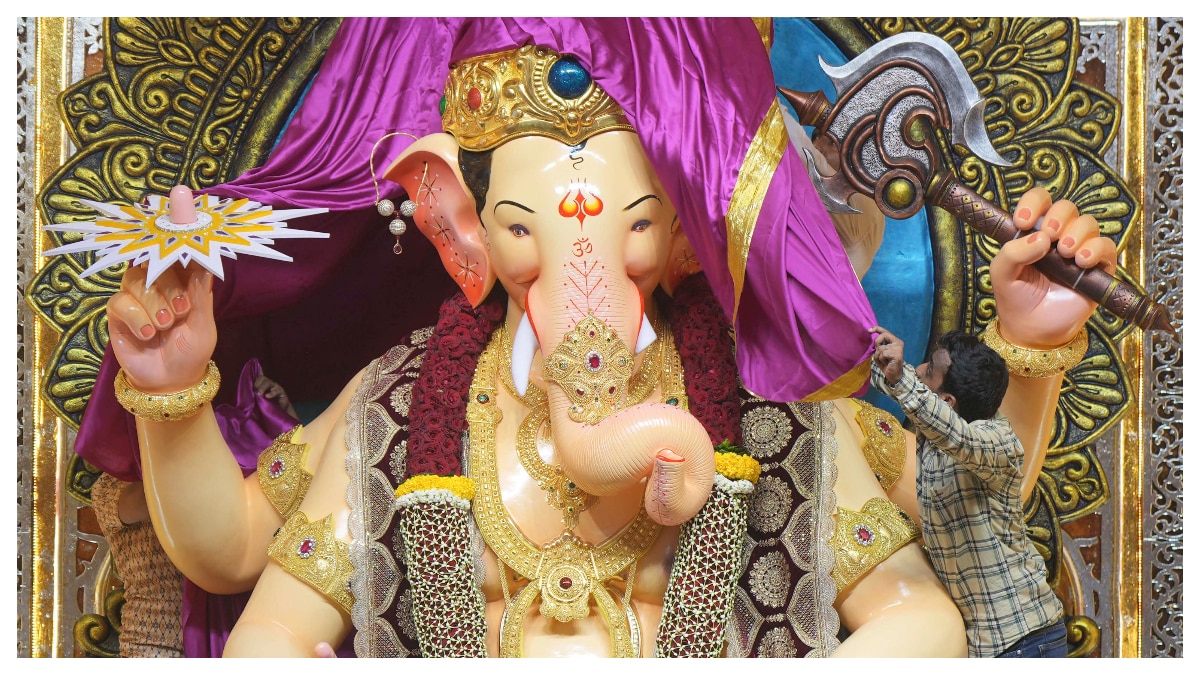 Watch: First Glimpse Of Mumbai’s Iconic Lalbaugcha Raja Ahead Of Ganesh ...