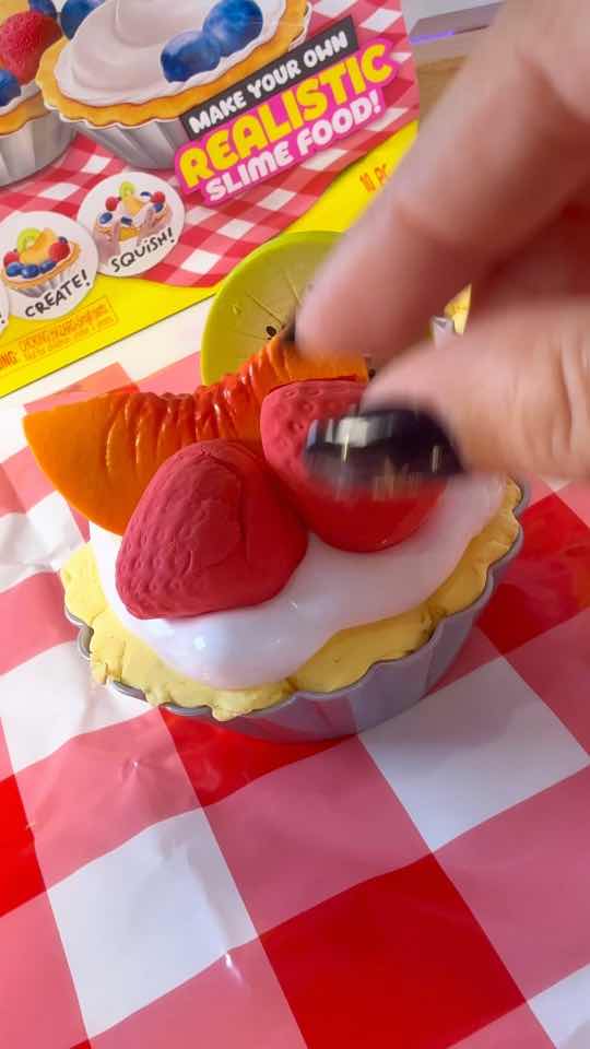 Slime Mart Fruit Tarts #asmr #slime #slimemart