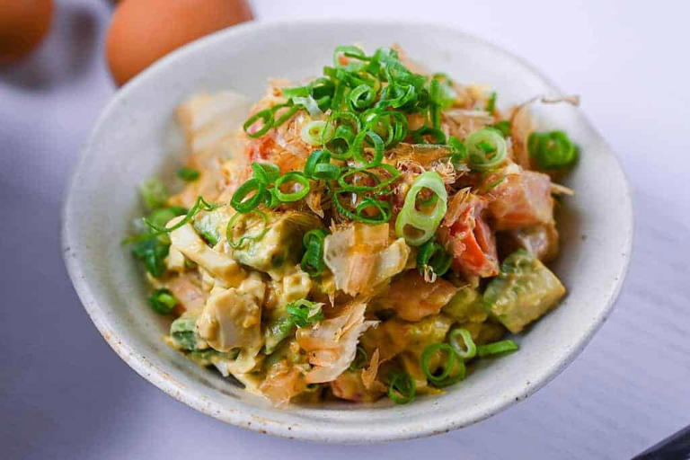 Japanese Style Avocado Egg Salad with Wasabi Mayo