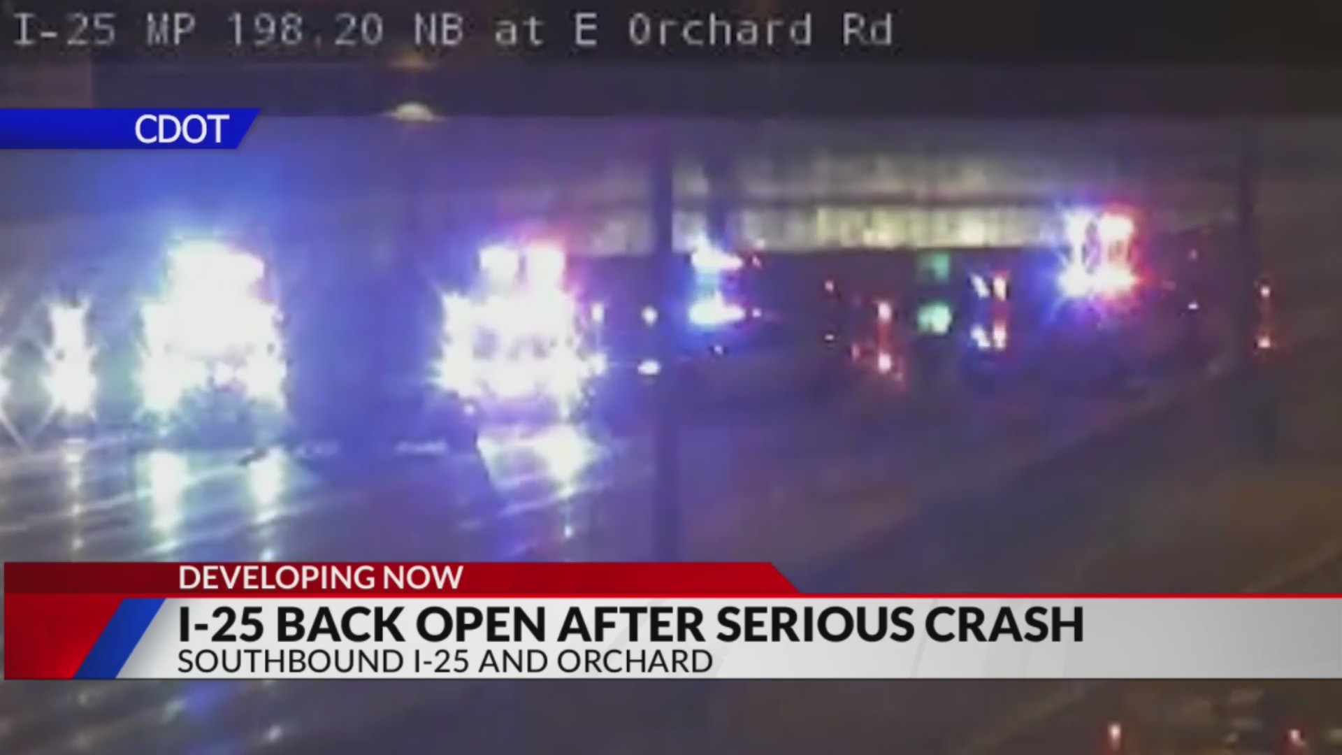 2 taken to hospital after crash on I-25 early Sunday