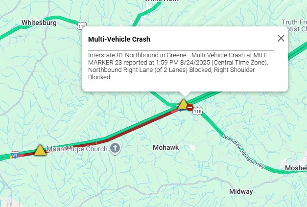 THP: 1 injured after I-81 crash involving 2 semi-trucks