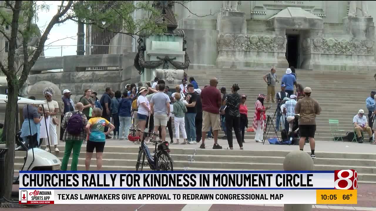 Churches rally for kindness in Monument Circle