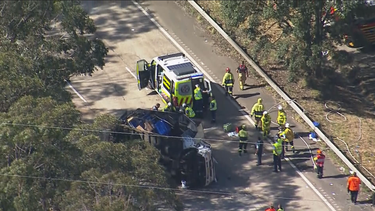 Truck driver rushed to hospital, M1 partially closed north of Sydney ...