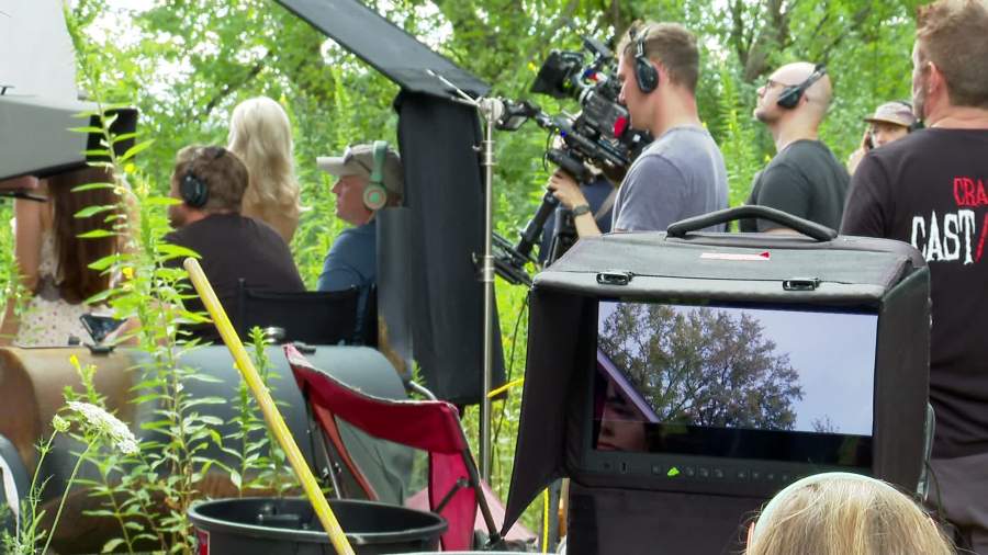 Behind the scenes of the horror movie being filmed in Three Rivers