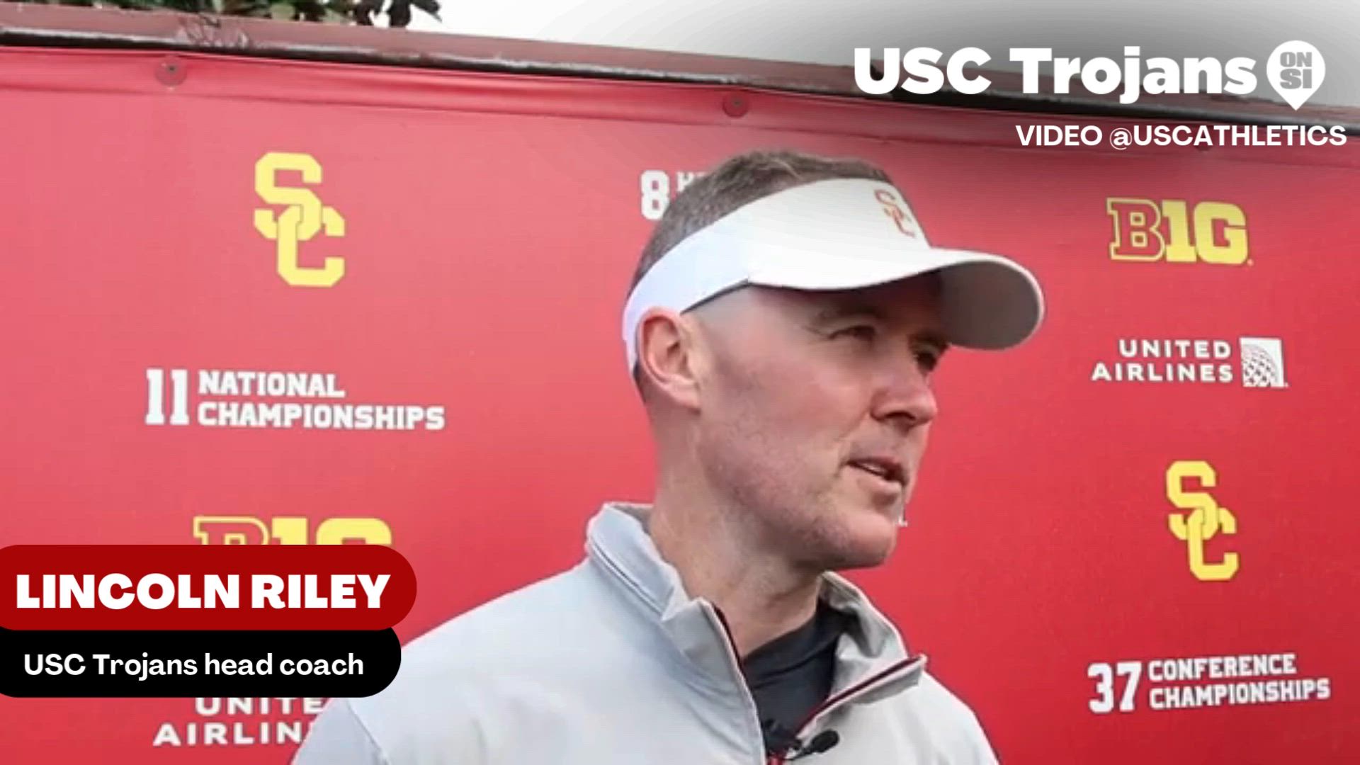 USC Trojans head coach Lincoln Riley discusses how the depth on the ...