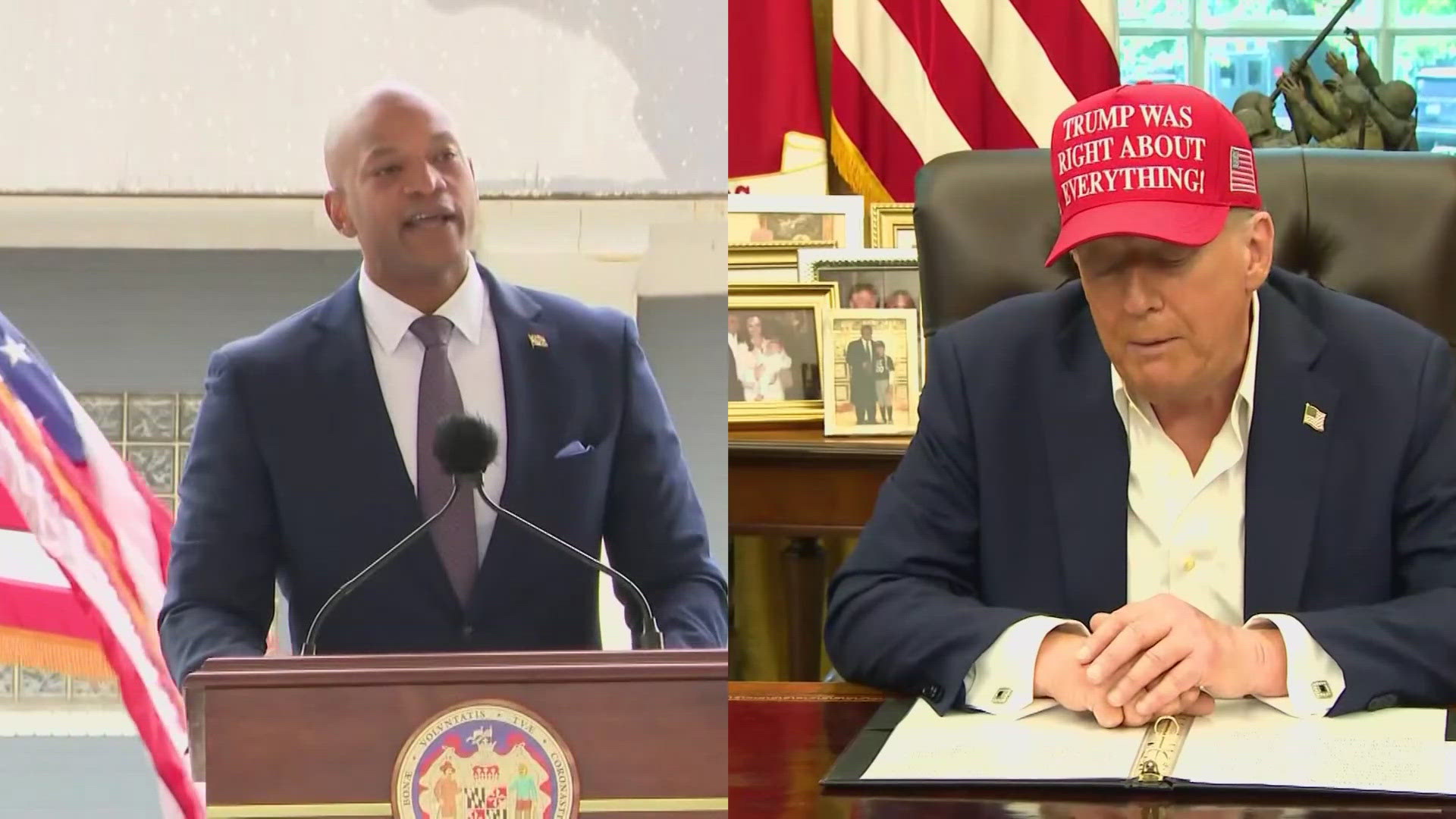 Trump to 'rethink' Key Bridge reconstruction funding after Gov. Moore ...