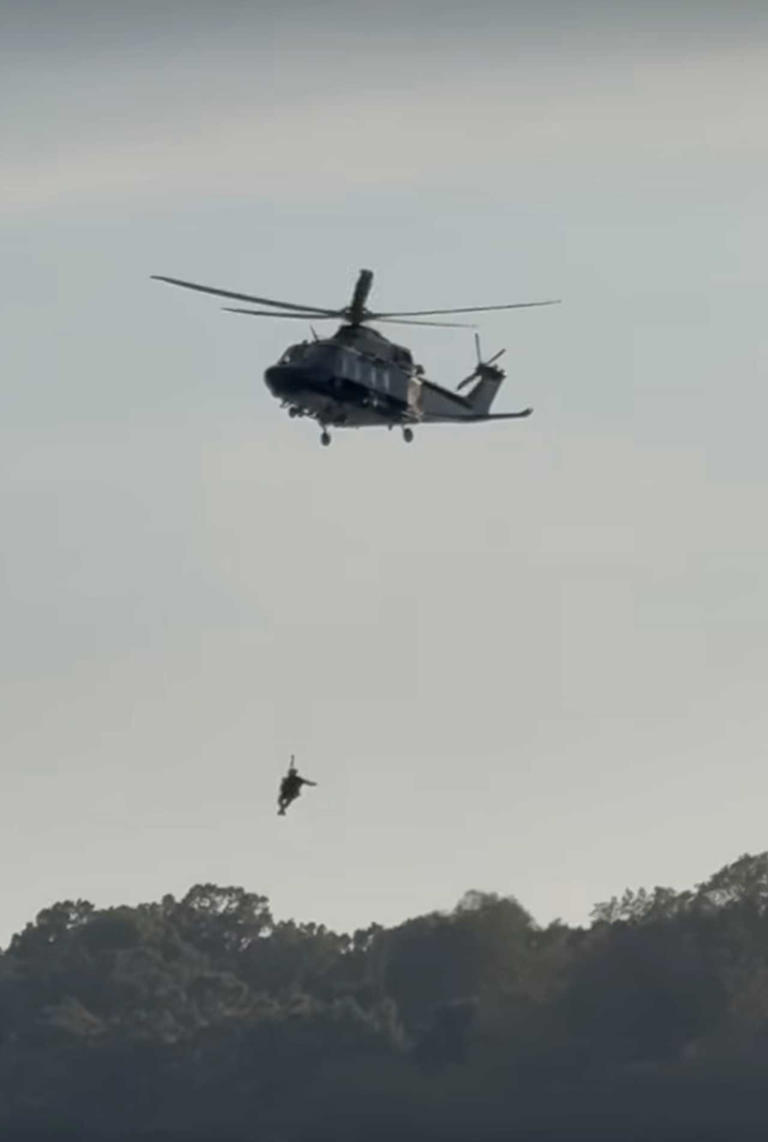 High-risk hoist: Maryland State Police helicopter rescues injured hiker ...