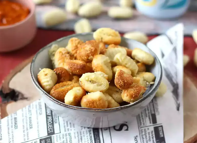 Nhoque crocante com parmesão feito na air fryer