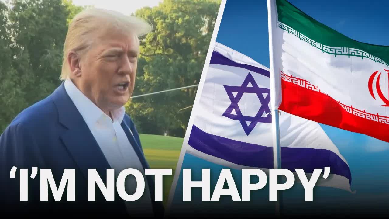 Trump: "I'm not happy with Israel. I'm not happy with Iran either"