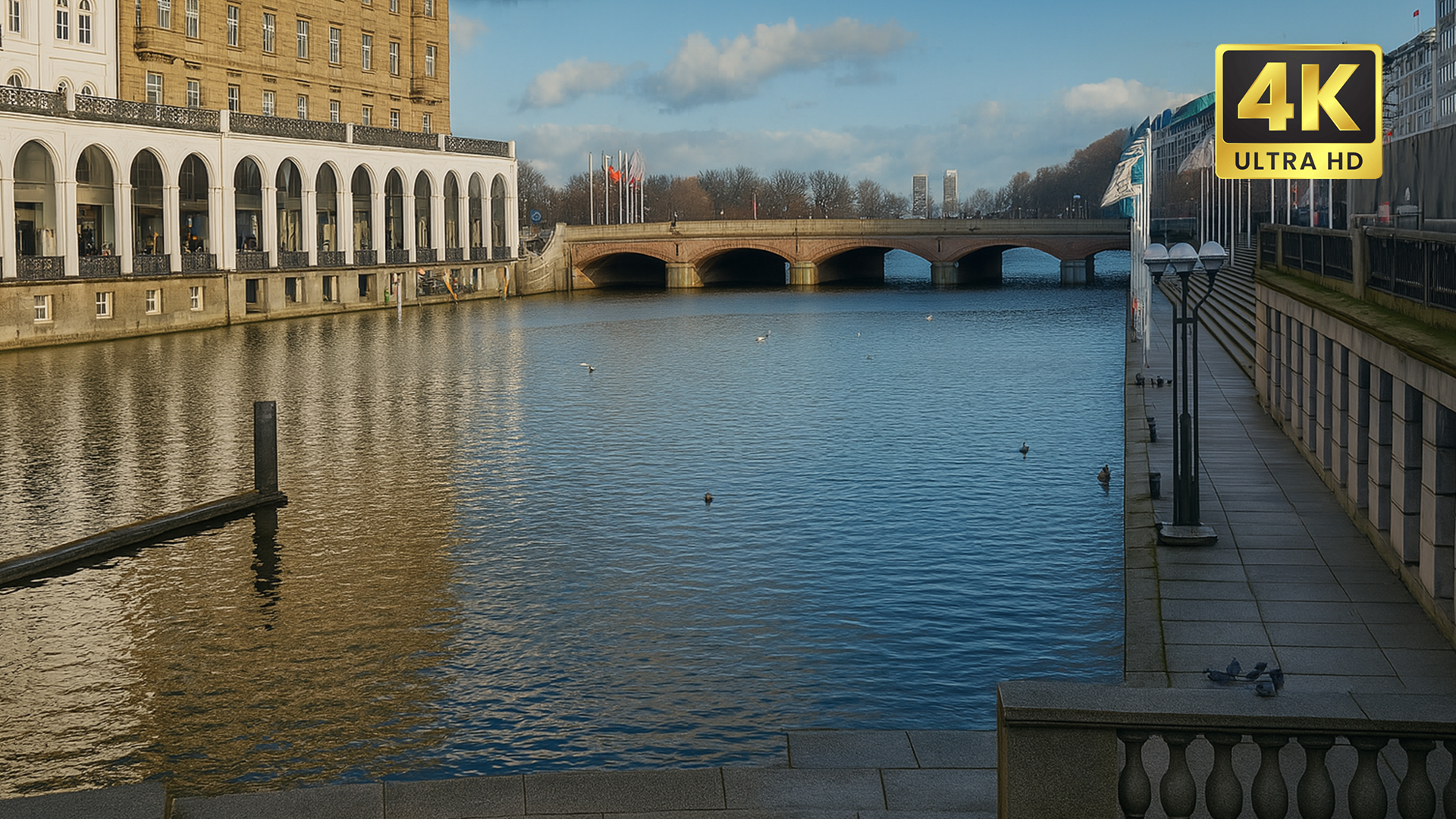 Hamburg, Germany – Winter Walking Tour 4K