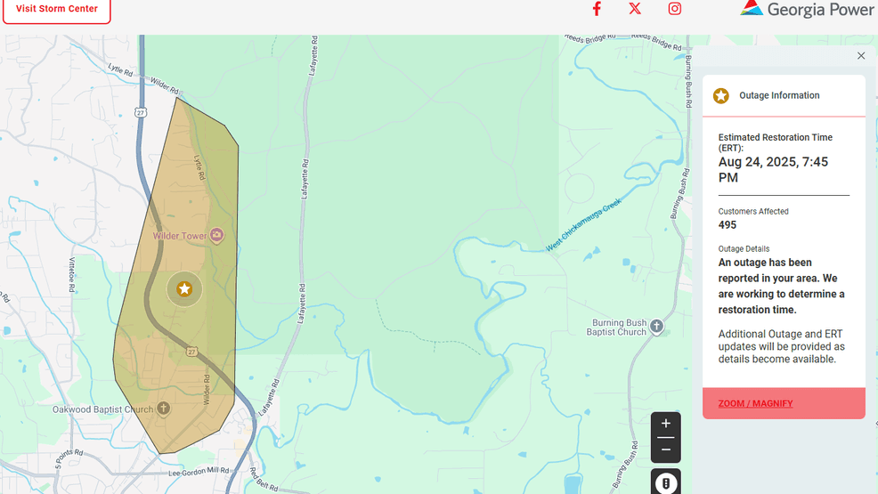 Nearly 500 Georgia Power outages resolving in Fort Oglethorpe ...