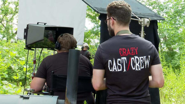 Behind the scenes of the horror movie being filmed in Three Rivers