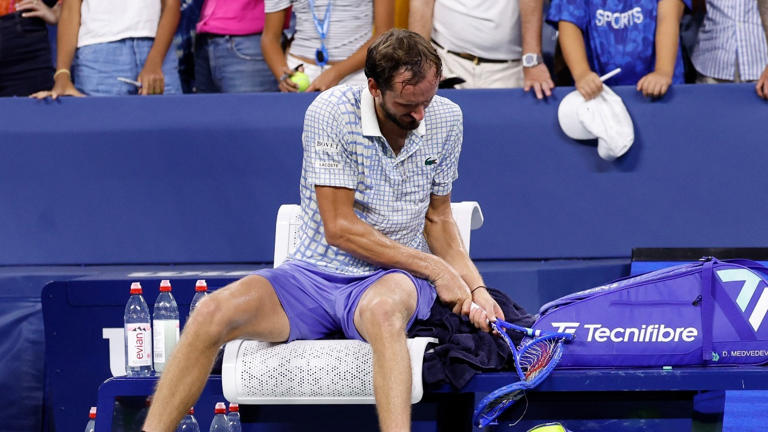 Daniil Medvedev beats racket into a pulp after emotional rollercoaster ...