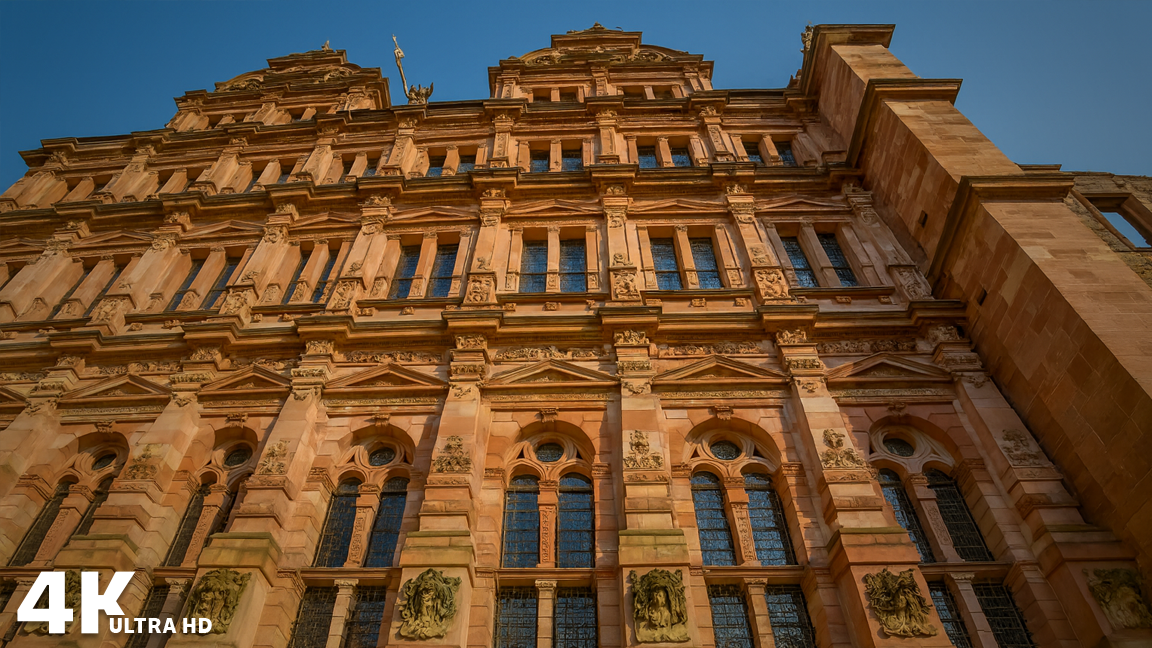 Heidelbergin linnan rauniot – kävelykierros Saksassa (4K)