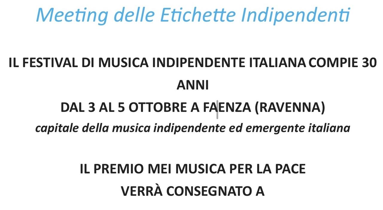 Faenza capitale della musica indipendente: torna il MEI per i suoi 30 anni