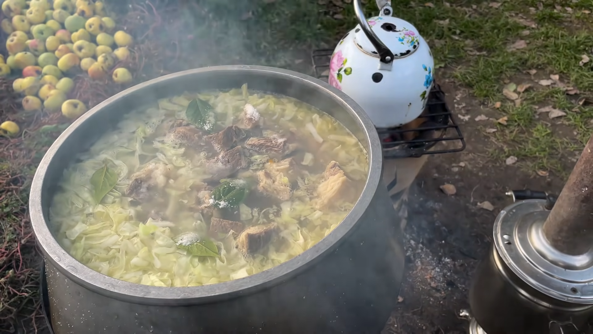Preparing Winter Canned Vegetables & Rich Borscht in a Rural Village