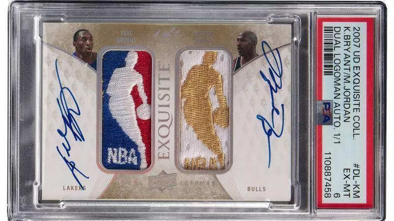 Kobe Bryant and Michael Jordan Dual-Signed Logoman Card Sells for $12.9 ...
